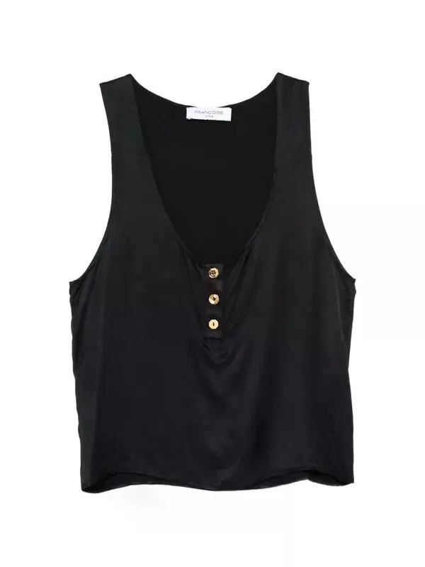 Françoise Button V-neck Top