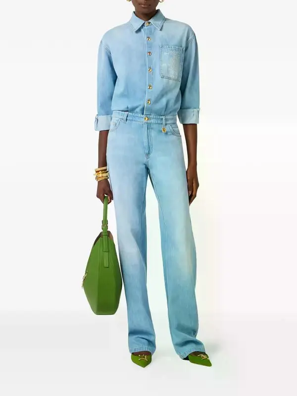 Elisabetta Franchi Oversized Denim Jumpsuit
