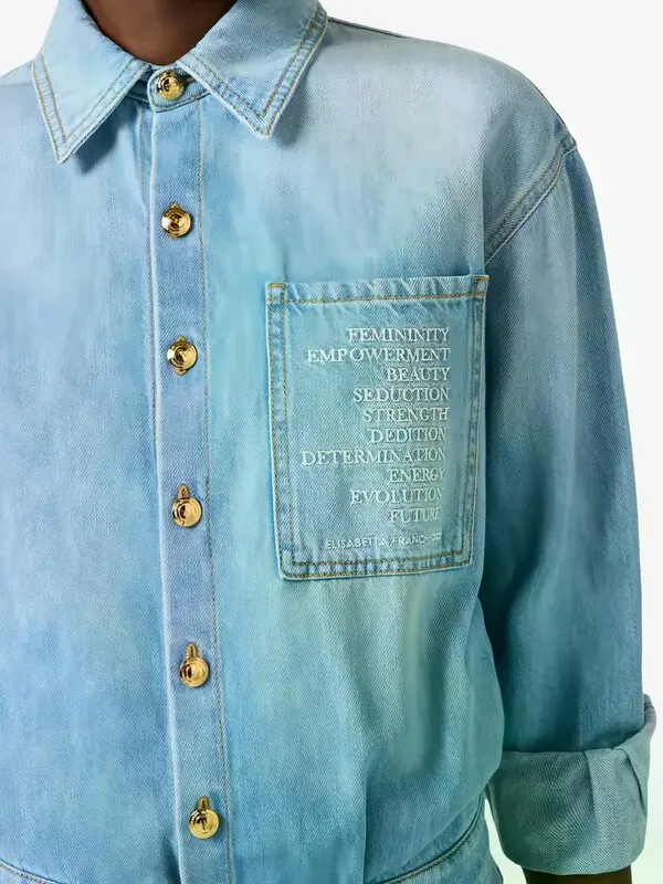 Elisabetta Franchi Oversized Denim Jumpsuit