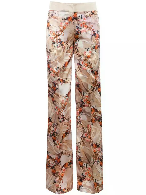 Giles Printed Silk Blend Trouser