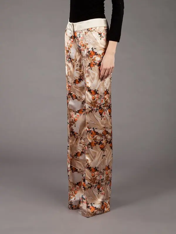 Giles Printed Silk Blend Trouser