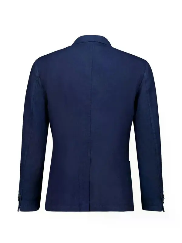 120% Lino Buttoned V-neck Blazer