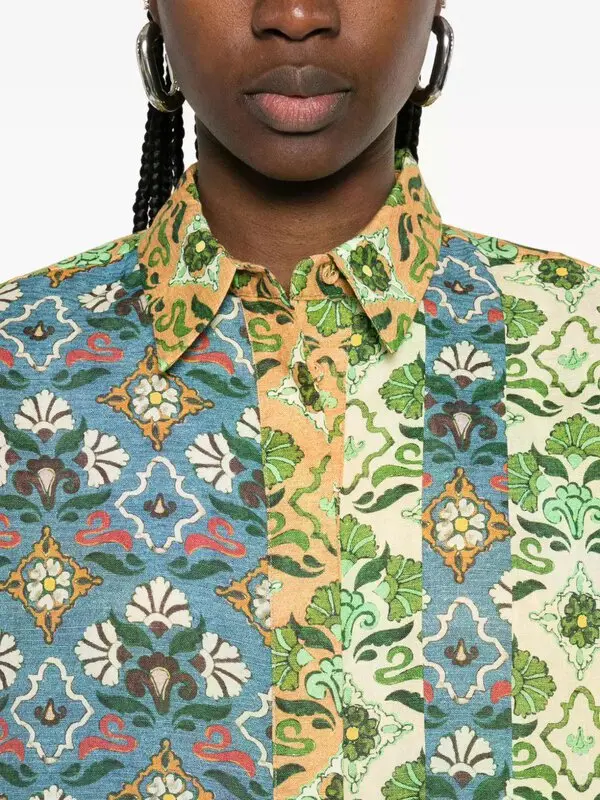 ALEMAIS Ali Spliced Floral Shirt