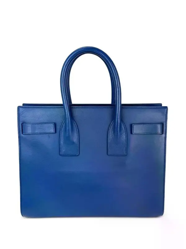 Saint Laurent Sac De Jour Leather Handbag - Blue