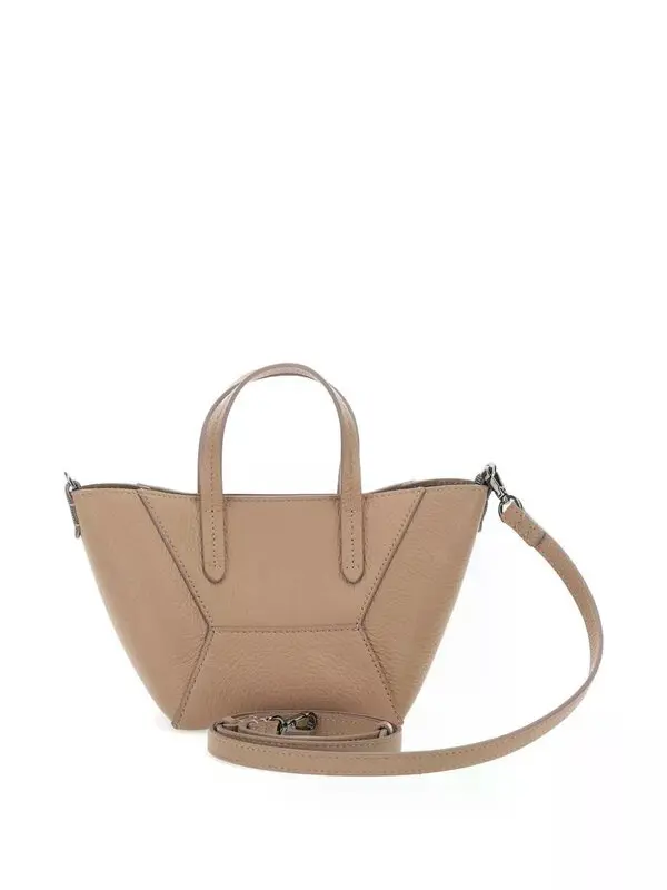 Brunello Cucinelli Mini Leather Tote Bag - Neutrals