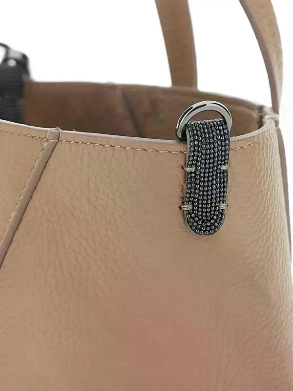 Brunello Cucinelli Mini Leather Tote Bag - Neutrals