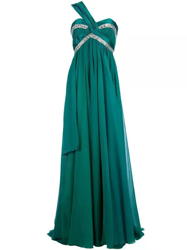 Zuhair Murad Asymmetric Shoulder Strap Evening Dress
