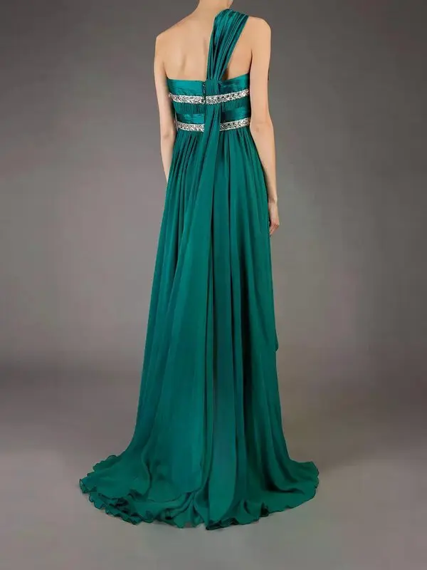 Zuhair Murad Asymmetric Shoulder Strap Evening Dress