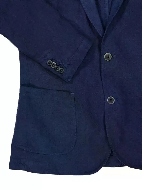 120% Lino Buttoned V-neck Blazer