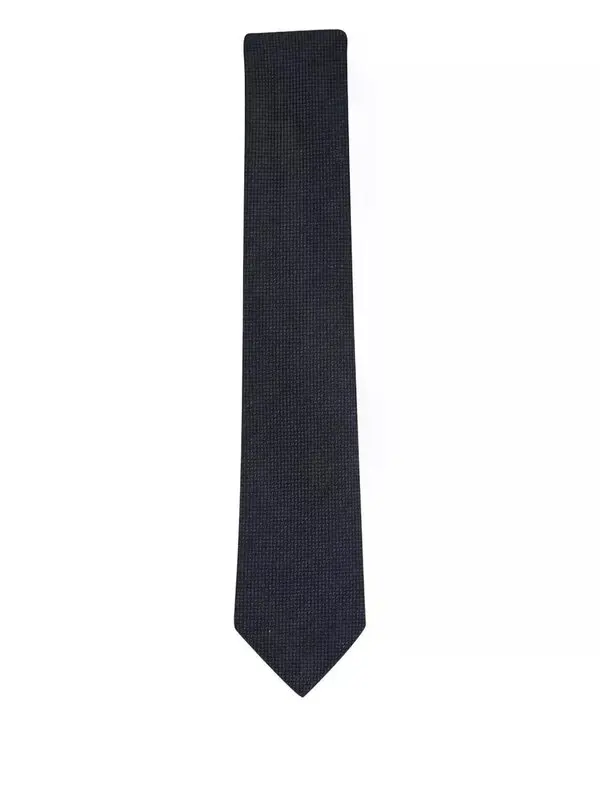 Zegna Striped Neck Tie - Black