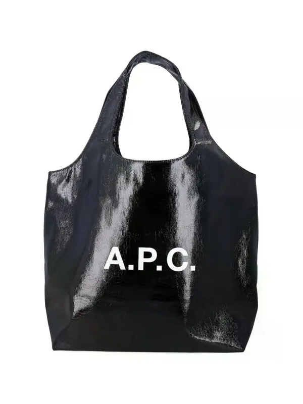 A.p.c. Ninon Logo Print Tote Bag - Black