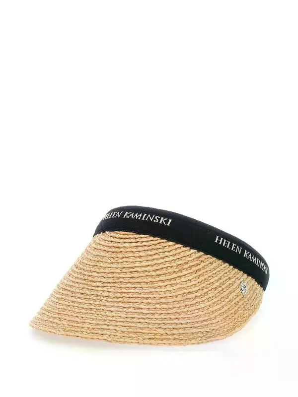 Helen Kaminski Woven Straw Visor Hat - Neutrals