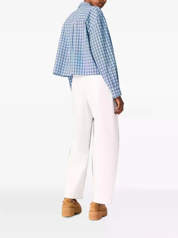 Maje Embellished Check Shirt With Removable Tie