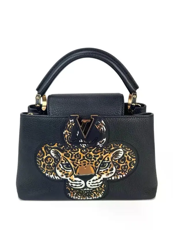 LOUIS VUITTON Capucines Bb Trapped Leopard Tote Bag