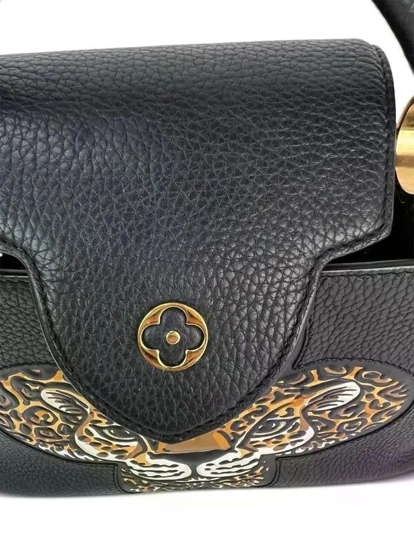 LOUIS VUITTON Capucines Bb Trapped Leopard Tote Bag