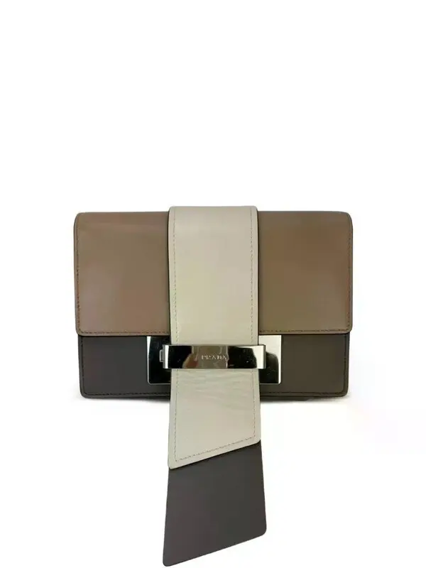 Prada Cahier Leather Clutch