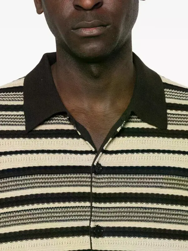 Nn07 Nolan Ls Polo Striped Cardigan