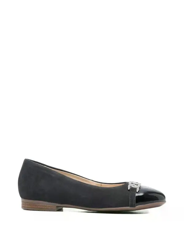 ARA Chain-detail Ballerina Flats - Black