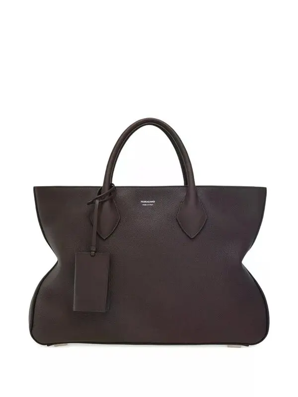 FERRAGAMO Logo-print Tote Bag - Brown