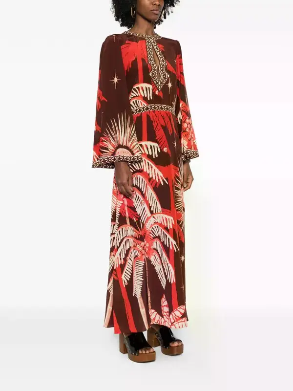 Johanna Ortiz Patterned Cut-out Maxi Dress