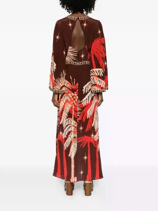 Johanna Ortiz Patterned Cut-out Maxi Dress
