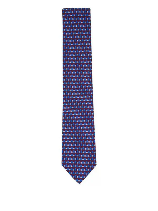 Zegna Printed Tie - Blue