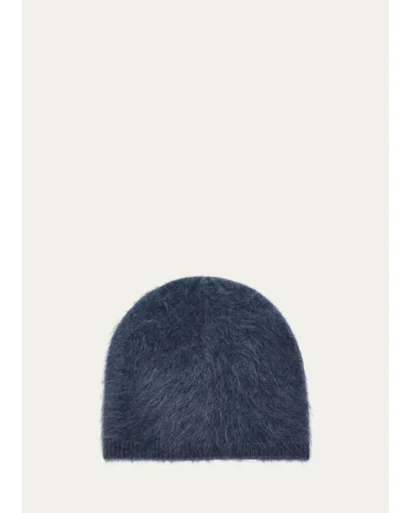 LISA YANG Brushed Cashmere Beanie - Night Fall
