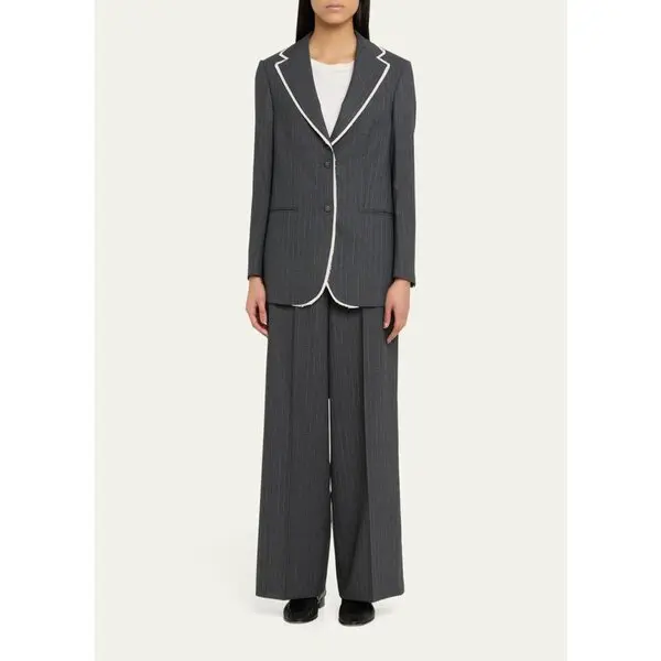 Officine Générale Rosa Pinstripe Wool Pants