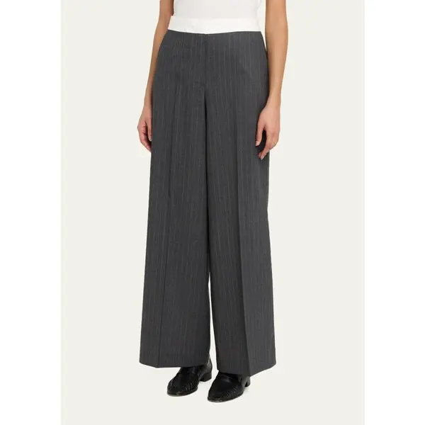 Officine Générale Rosa Pinstripe Wool Pants