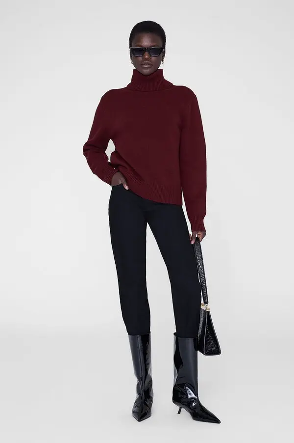 ANINE BING Idra Sweater - Cabernet