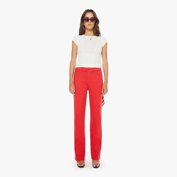 MOTHER The Kick It Tango Trousers - Red