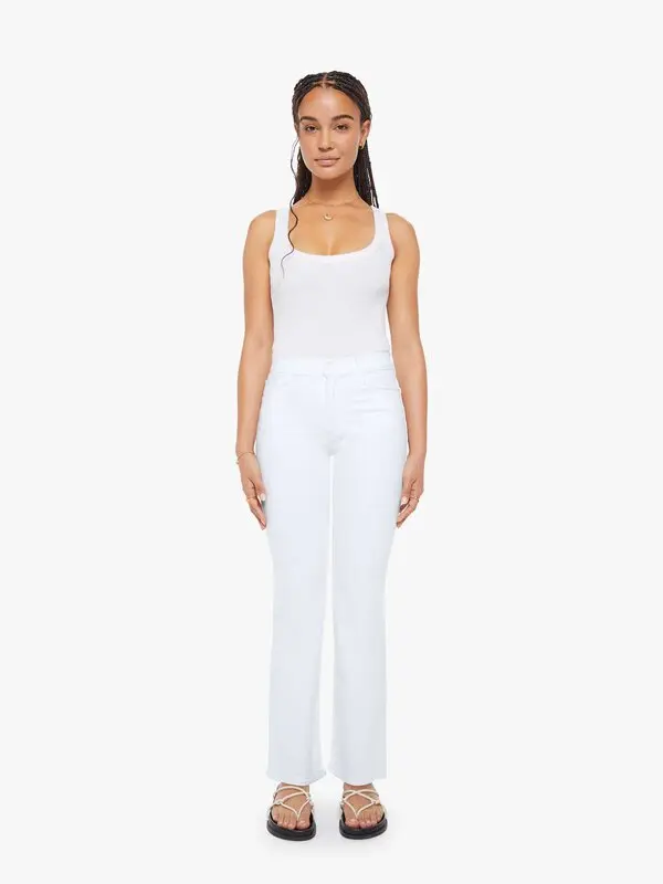 MOTHER Petites The Lil Kick It Jeans - White
