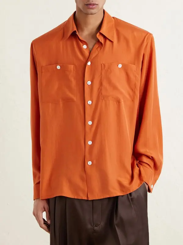 Saint Laurent Silk-habotai Shirt