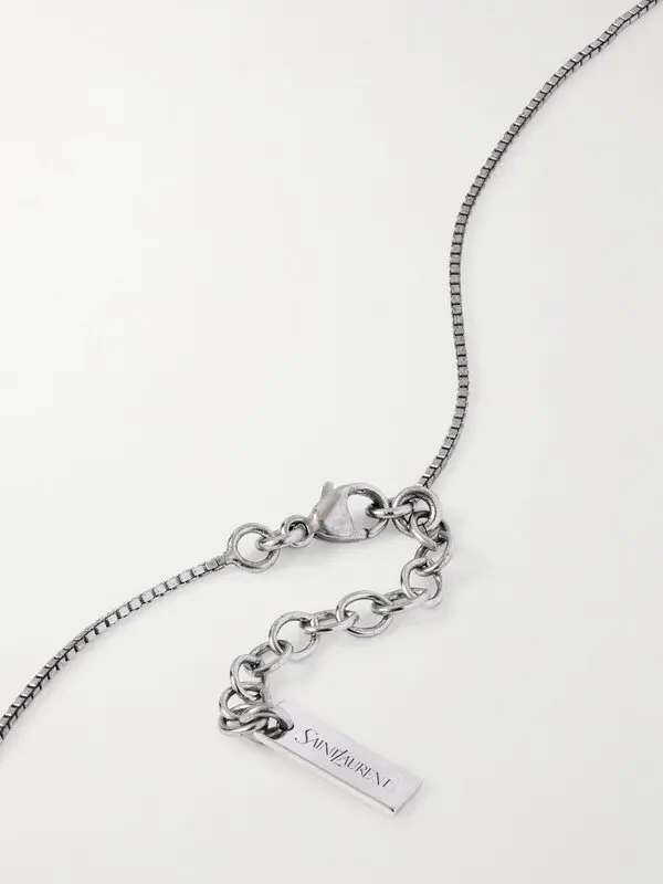 Saint Laurent Pineapple Enamel Necklace