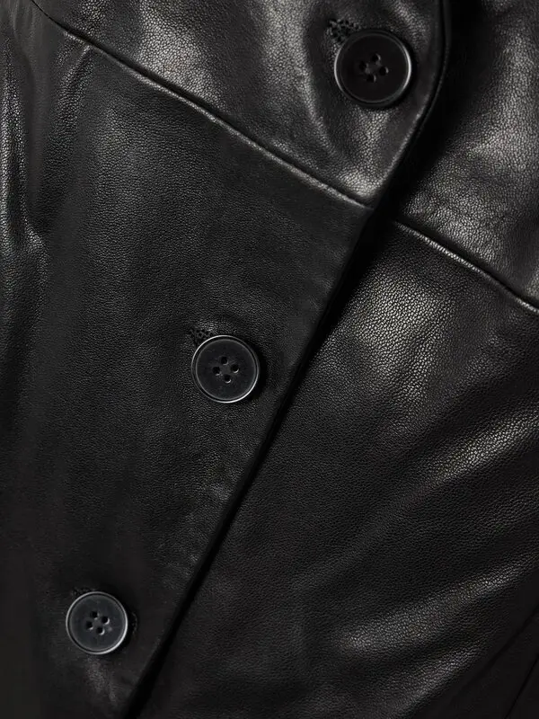 Nour Hammour Eames Paneled Leather Jacket