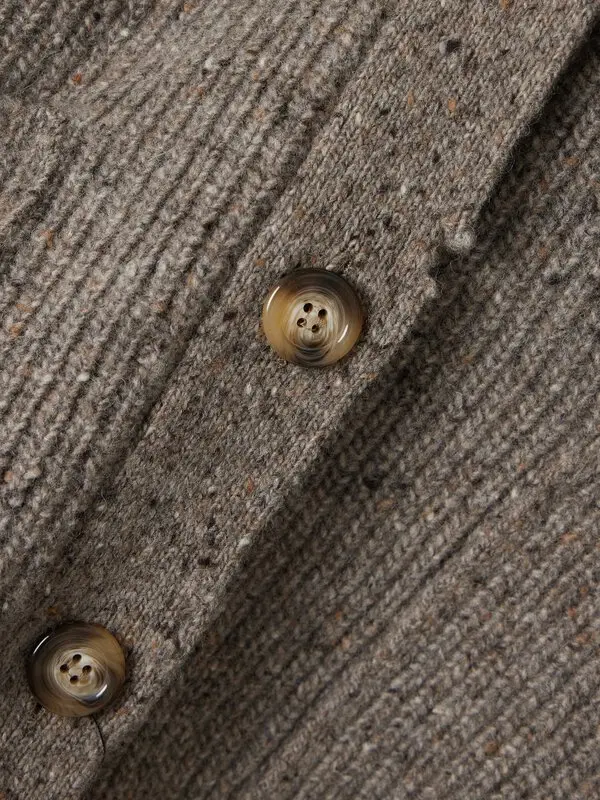 SLVRLAKE Venice Distressed Ribbed Merino Wool Cardigan