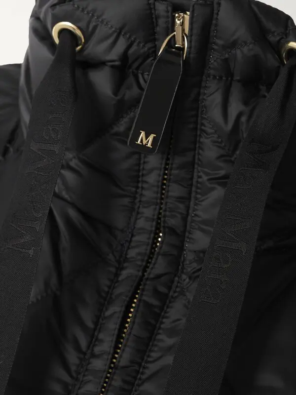 Max Mara Cube Belted Padded Quilted Shell Down Jacket - Black