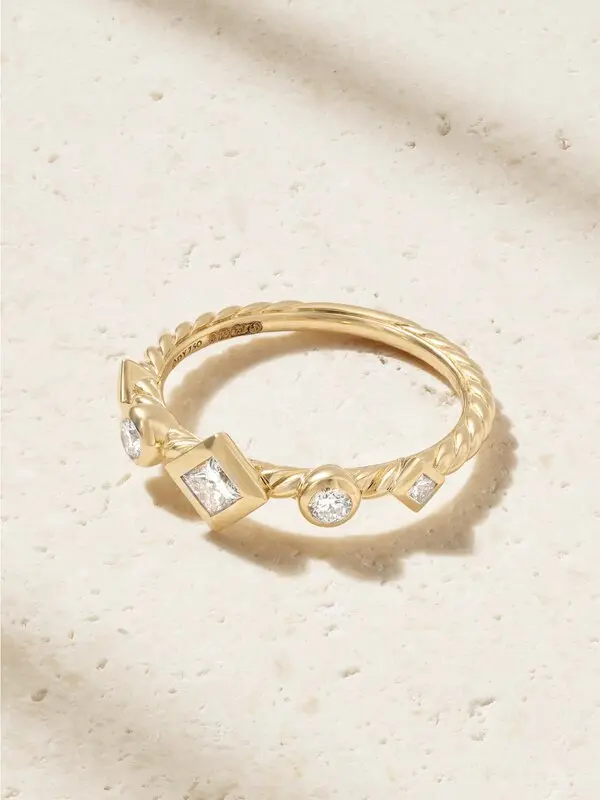 David Yurman Petite Modern Renaissance Diamond Ring - Gold