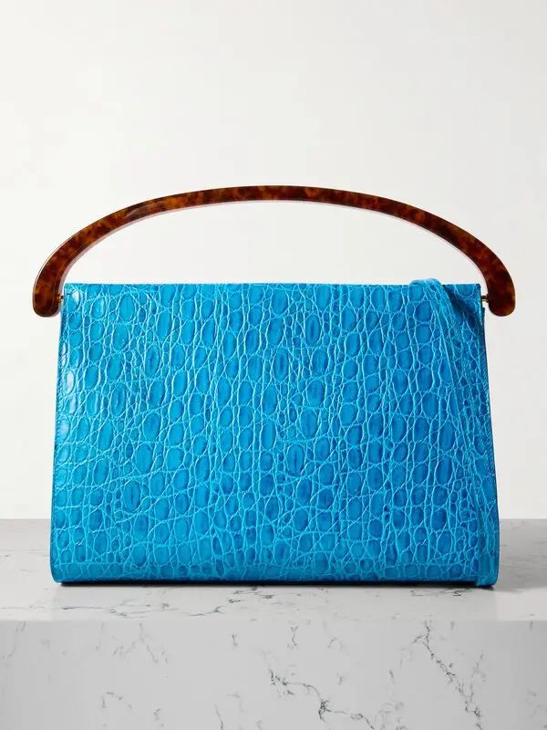 Dries Van Noten Croc-effect Leather Shoulder Bag