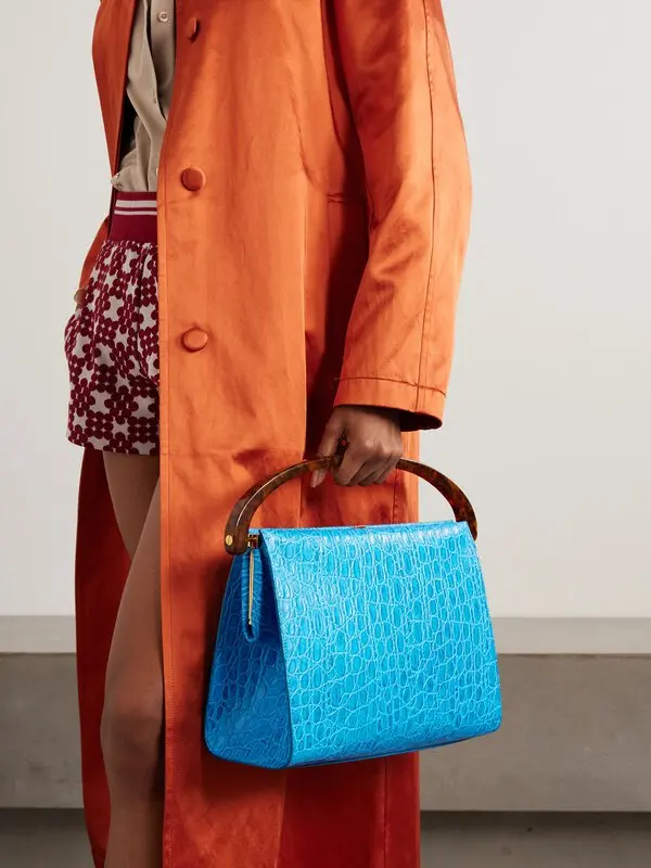 Dries Van Noten Croc-effect Leather Shoulder Bag