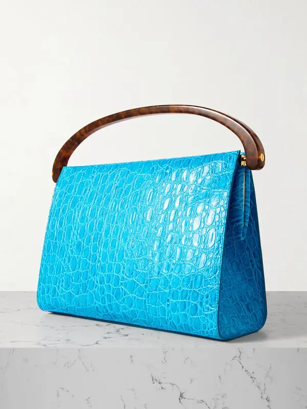 Dries Van Noten Croc-effect Leather Shoulder Bag