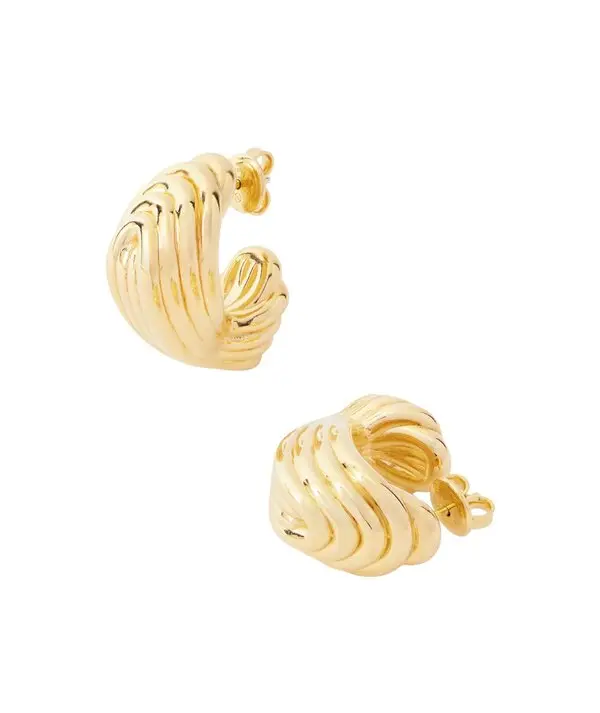 Bottega Veneta Plated Hoop Earrings - Gold