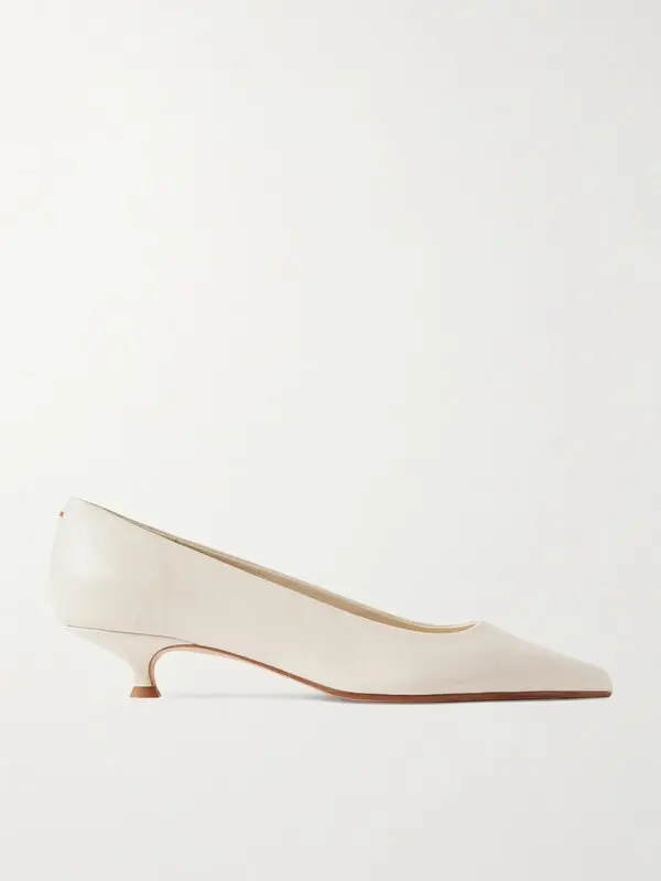 AeydĒ Cari Leather Pumps - Cream