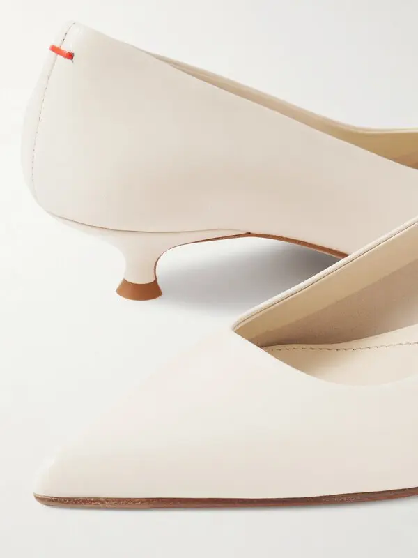AeydĒ Cari Leather Pumps - Cream