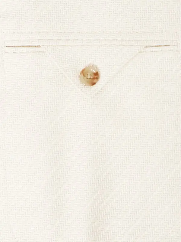 LARDINI Roma Embellished Herringbone Suit Jacket - Neutrals