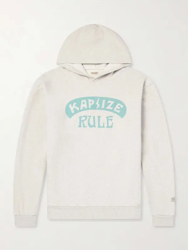 Kapital Printed Wool-blend Jersey Hoodie - Ecru