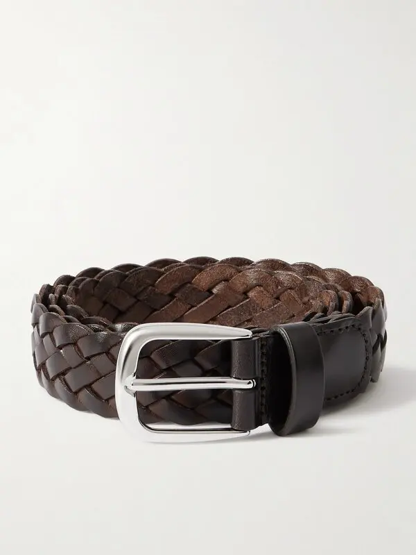 Anderson's 3cm Woven Leather Belt
