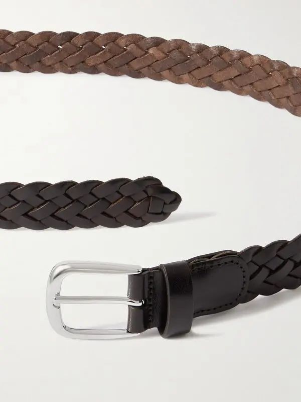 Anderson's 3cm Woven Leather Belt