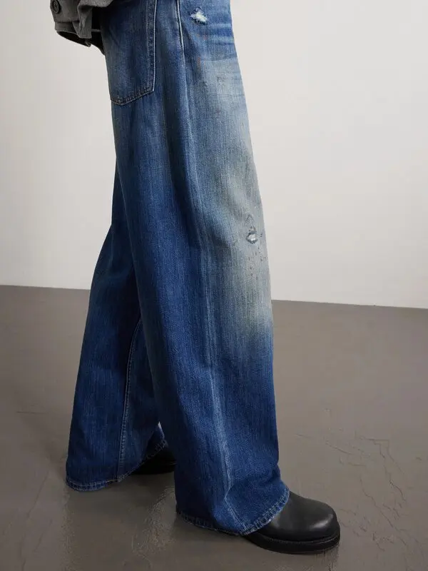 Acne Studios Straight-leg Distressed Jeans