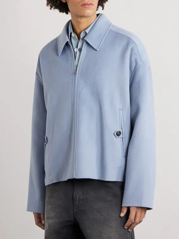 Acne Studios Double-faced Wool And Cashmere-blend Felt Jacket - Blue